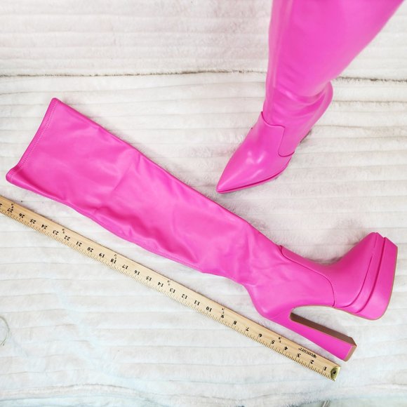 Mixx Shuz | Shoes | Delicious Hot Pink Fuchsia Pointy Toe Platform High ...